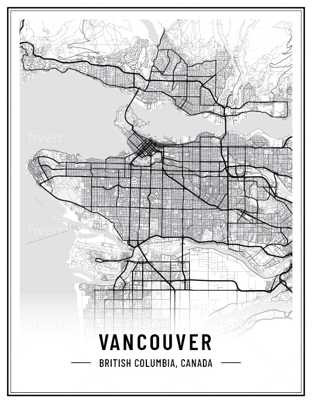 Design A City Or Region Wall Map Poster, Any City. | Legiit