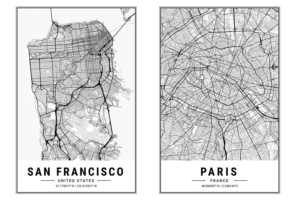 Design A City Or Region Wall Map Poster, Any City. | Legiit