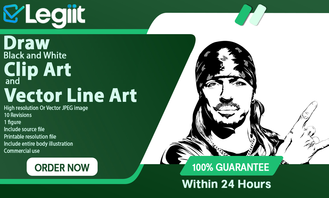 Draw Black And White Clip Art And Vector Line Art | Legiit