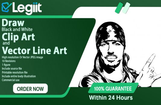 Draw Black And White Clip Art And Vector Line Art | Legiit