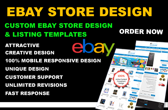Do Custom EBay Store Design And Responsive Listing Template | Legiit