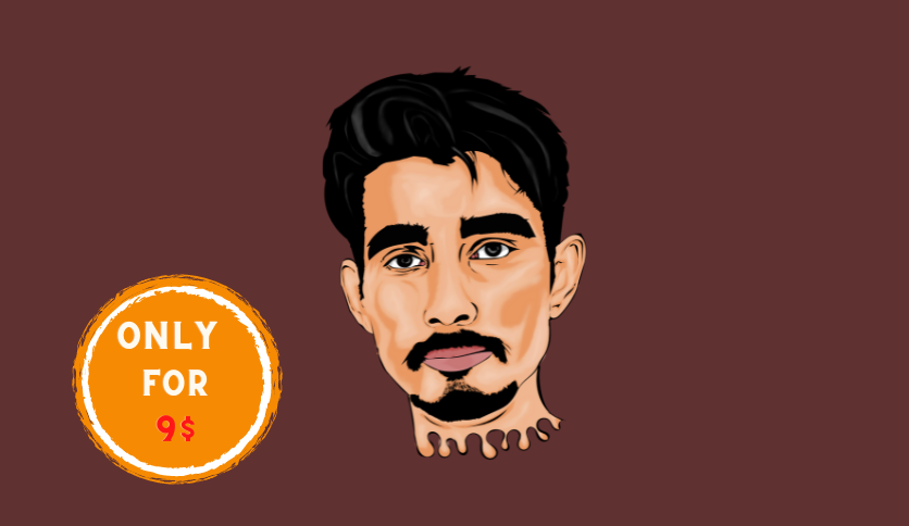 Realistic Cartoon Portrait And, Vector Portrait | Legiit