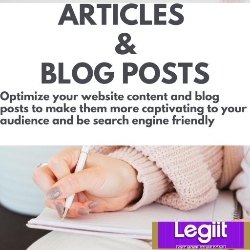 SEO Articles, Blog Posts & Sales Copy Writing | Legiit