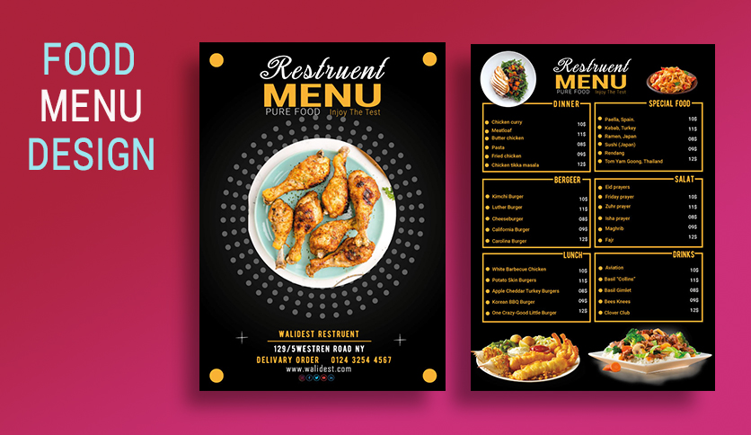 Amazing Custom Editable Food And Restaurant Menu | Legiit
