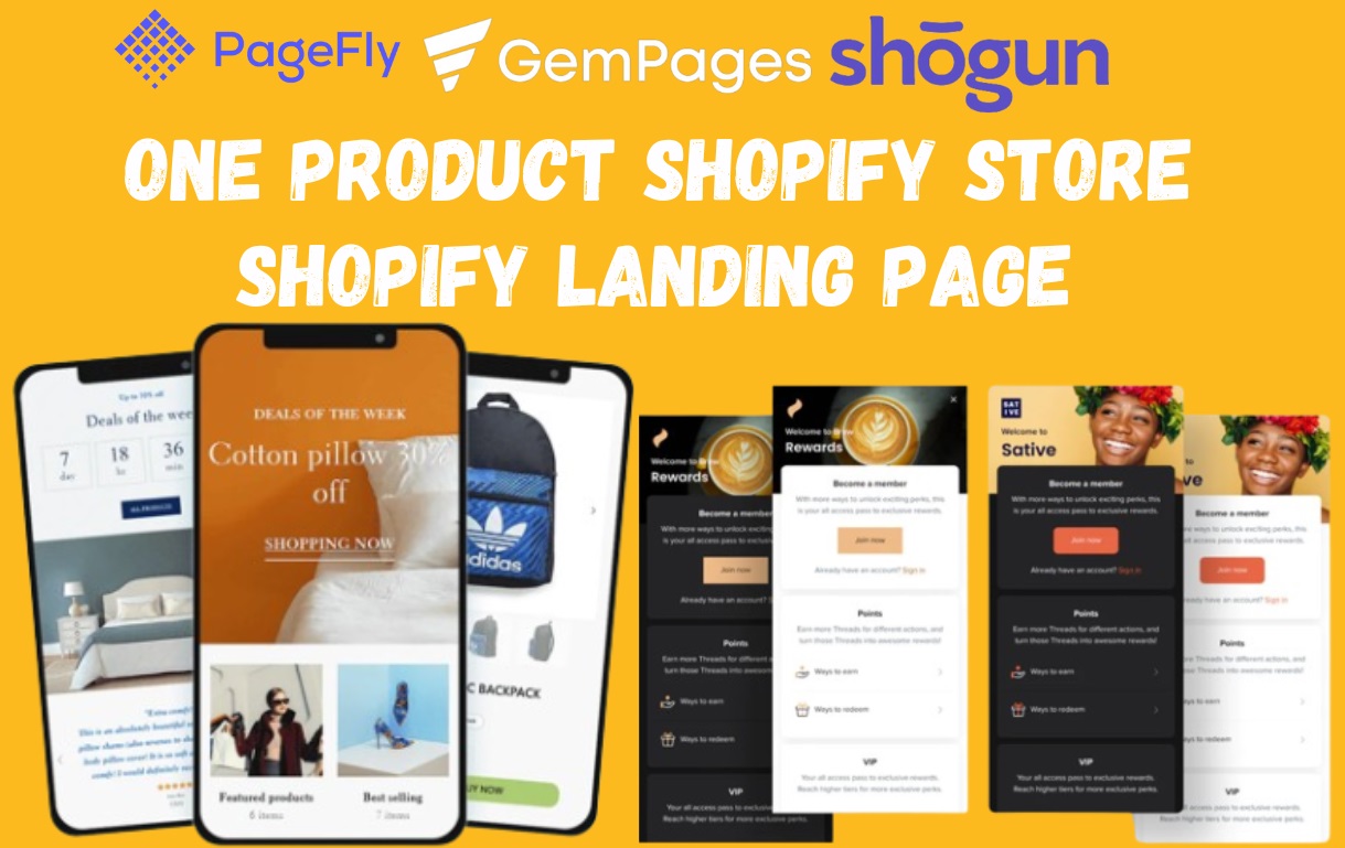 Build Shopify One Product Store Landing Page | Legiit