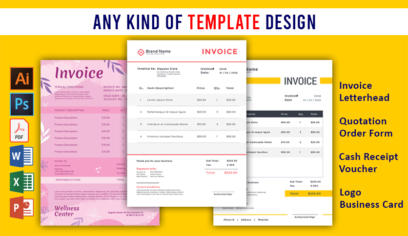 Invoice, Letterhead, Receipt Or Custom Template | Legiit