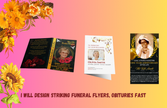 Striking Funeral Flyers, Obituaries | Legiit