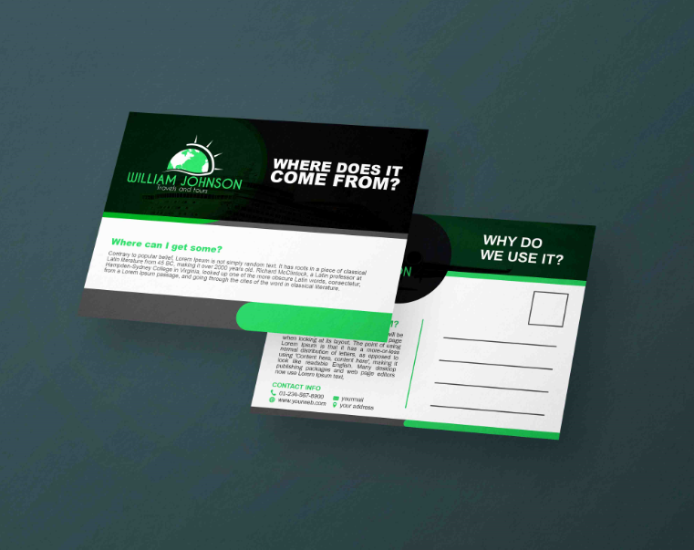 I Will Design Double Sided Postcards, Modern And Unique, Custom Size ...