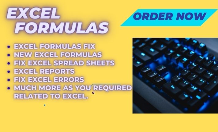 Fix Excel Formula , Excel Spreadsheet,excel Report | Legiit