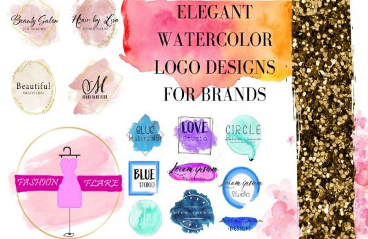 Design Elegant Watercolor Logo For Brands | Legiit