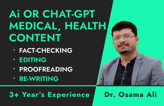 Ai Medical, Health Content Fact-checking & Editing | Legiit