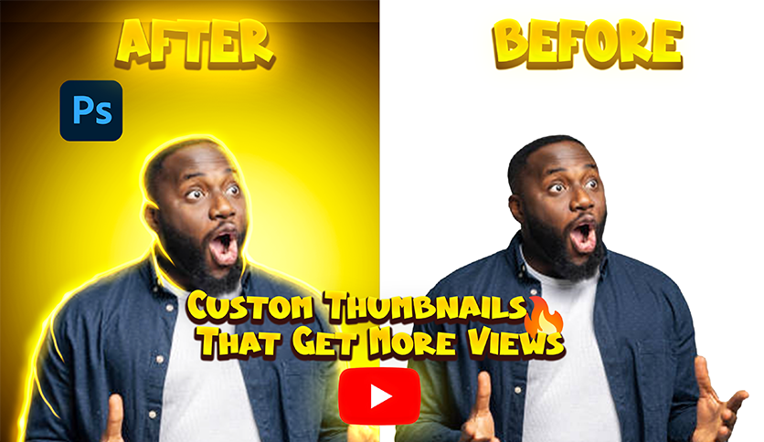 Custom YouTube Thumbnails With Glow, Bold Text. | Legiit