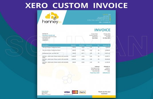 Xero Custom Template Branding Design | Legiit