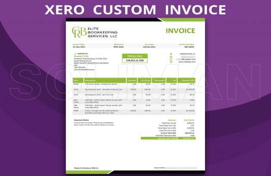 Xero Custom Template Branding Design | Legiit