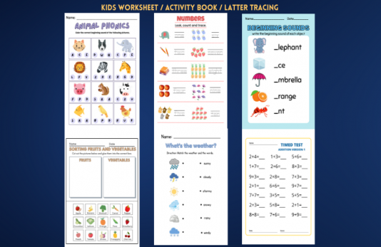 Design Custom Kids Worksheet And Activity Book | Legiit
