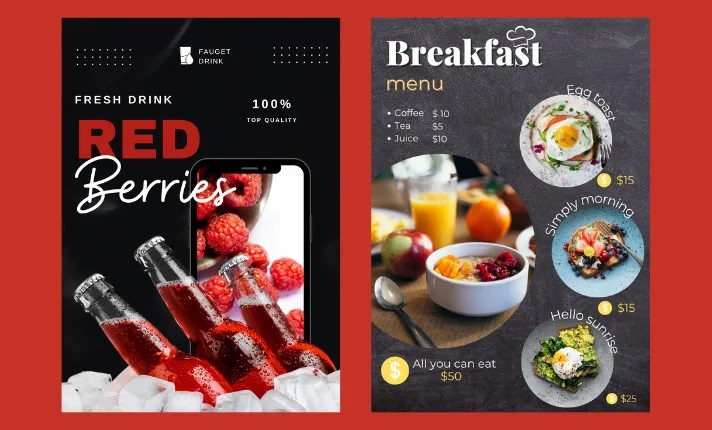 Food Menu, Menu Card, Pizza Menu, Cafe Menu, Flyer | Legiit