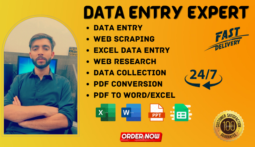Data Entry, Copy Paste, Web Scraping, Web Research, Data Collection | Legiit