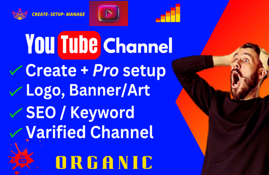 Youtube Channel Create, Pro Setup And Manage | Legiit
