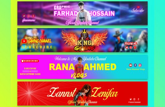 Eye-catching Youtube Banner Or Channel Art Design In 24 Hour | Legiit