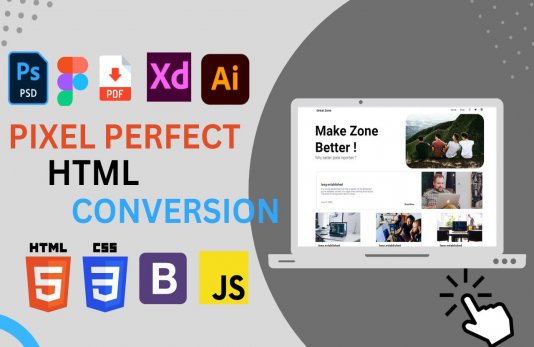 Psd To Html And Figma Xd Using Bootstrap | Legiit
