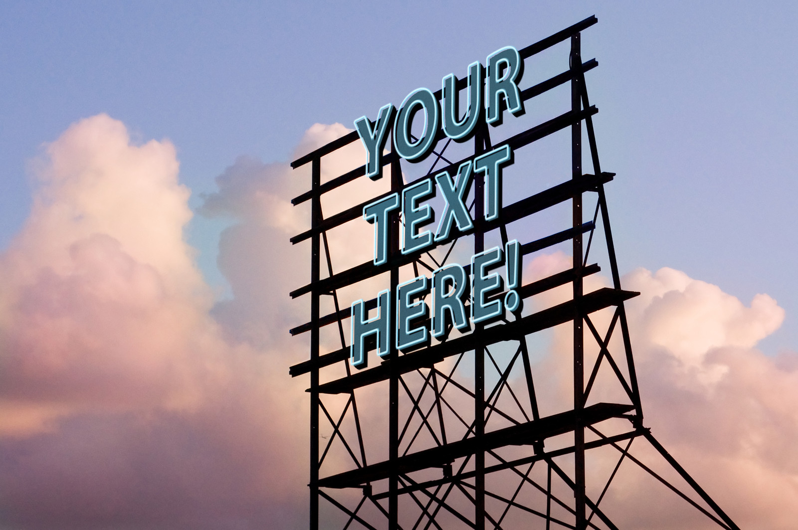 Custom Text Into A Rooftop Neon Sign Board | Legiit