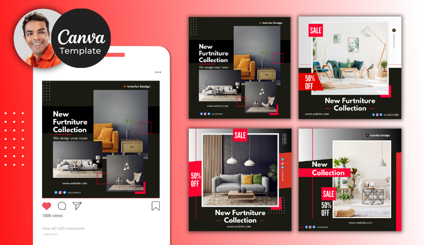 Design Instagram Canva Templates For Your Social Media Marketing Post ...