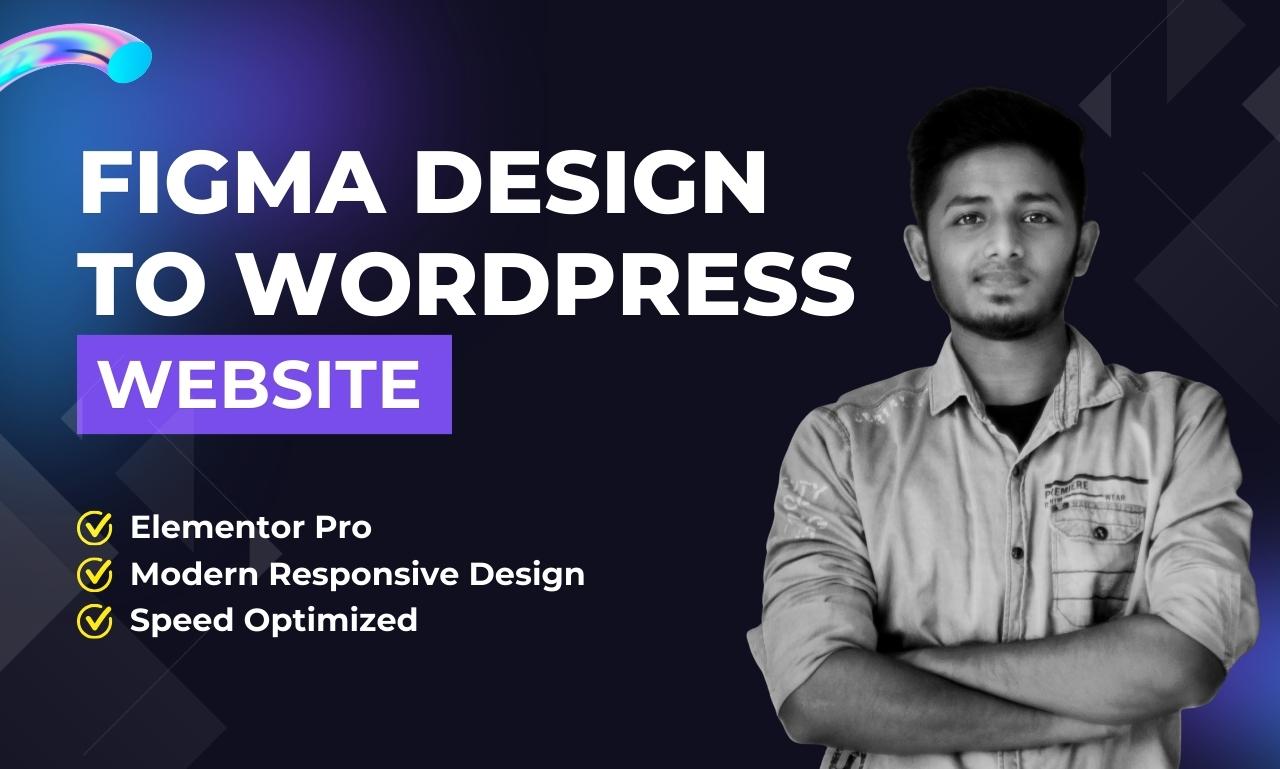 Convert Figma To Wordpress Elementor Website | Legiit
