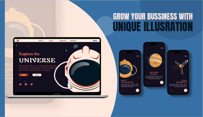 Design Flat Vector Illustrations | Legiit