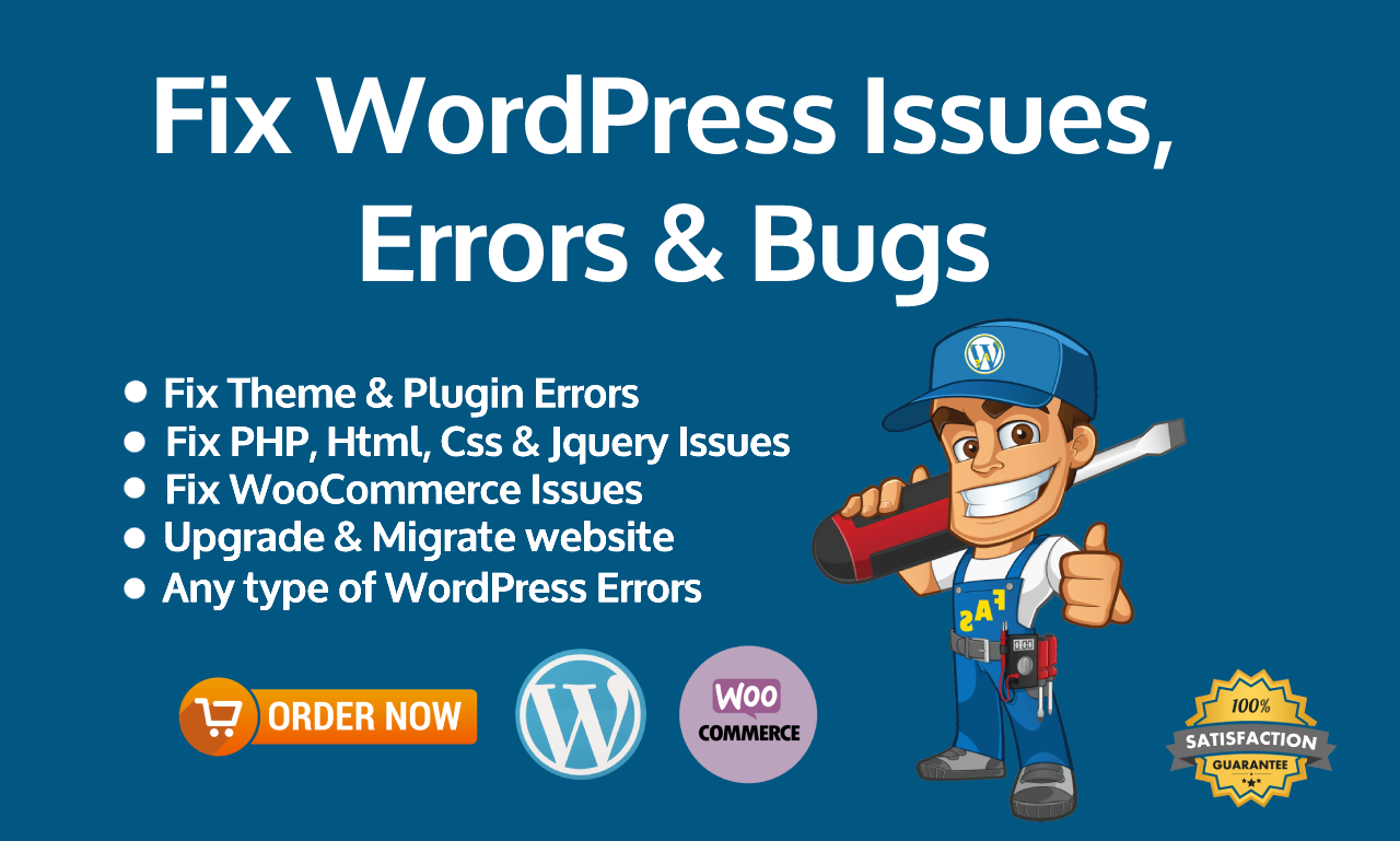Fix Wordpress Issues, Bugs Or Customize Your Site | Legiit