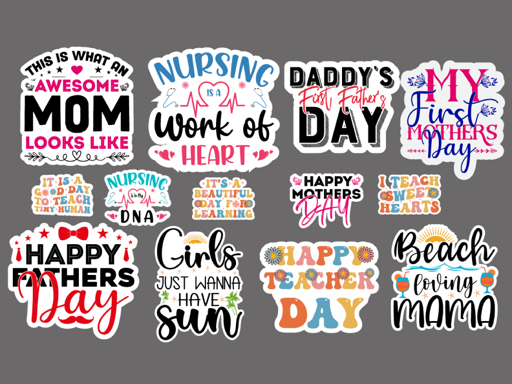 Typography Sticker Design And Custom Label Design | Legiit