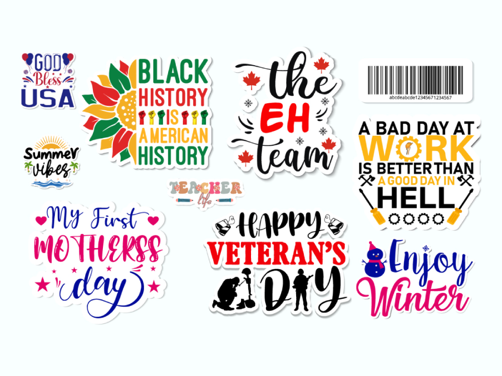Typography Sticker Design And Custom Label Design | Legiit