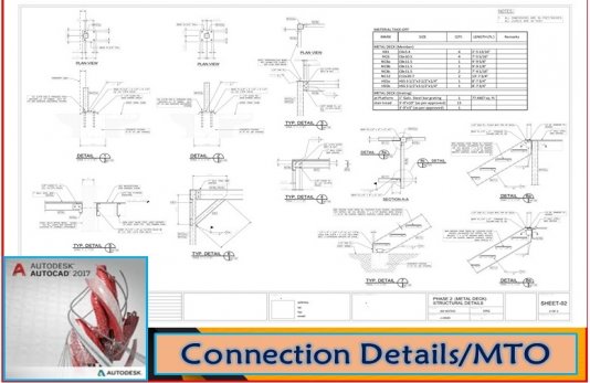Autocad 2d Shop Drawings For Approval Of Steel Platforms/Steel Structures. | Legiit