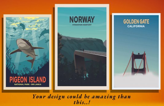 Stunning Travel Poster Design In Illustration | Legiit