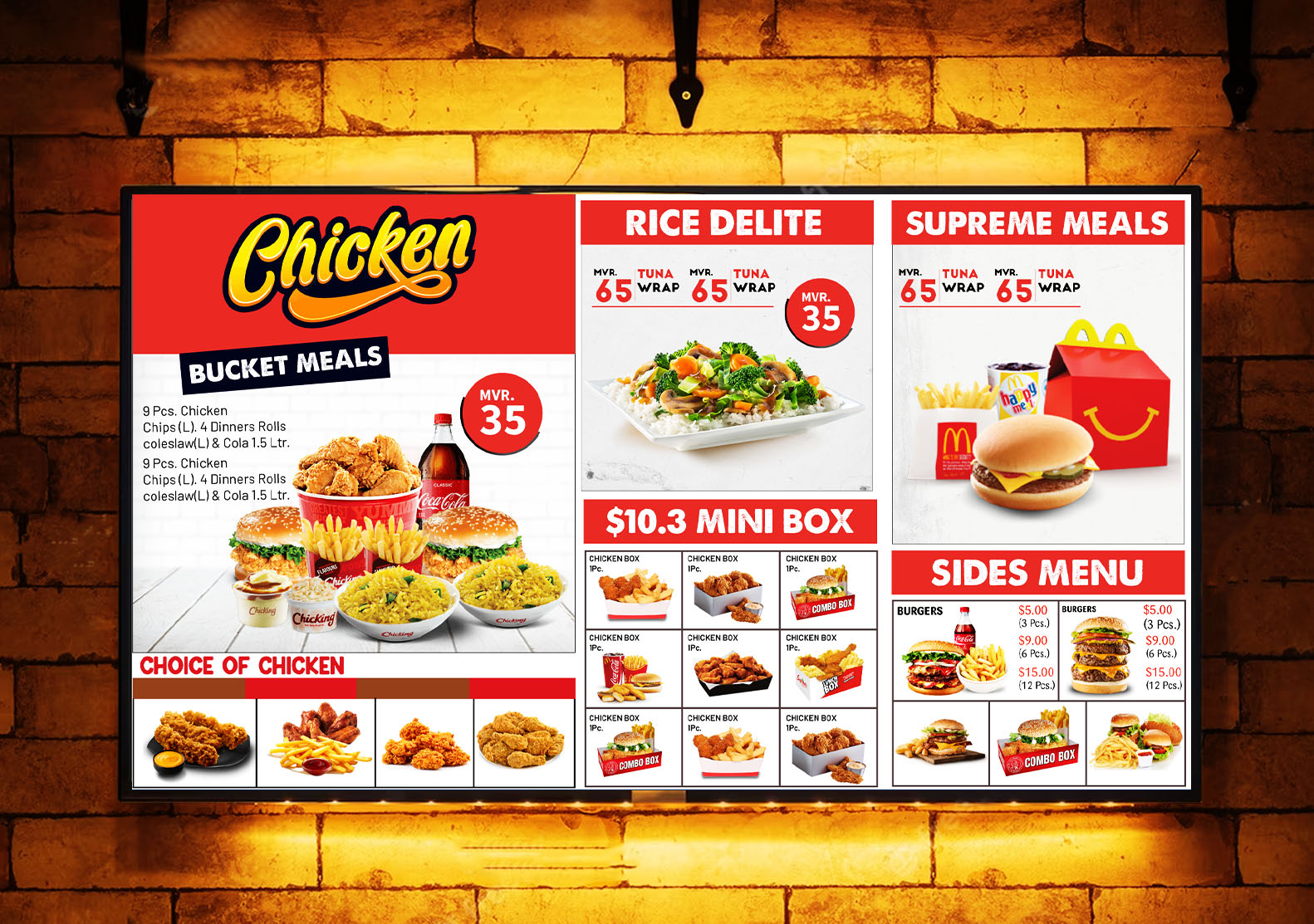 Design Perfect Digital Menu Board, Tv Screen Menu | Legiit