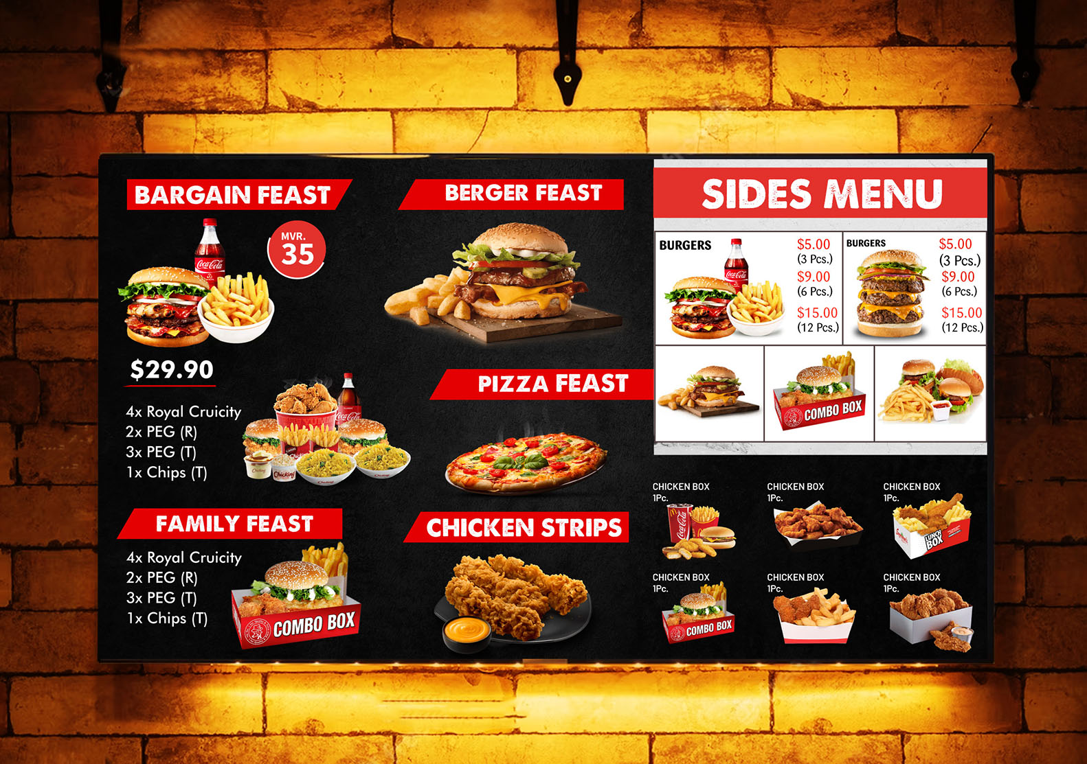 Design Perfect Digital Menu Board, Tv Screen Menu | Legiit
