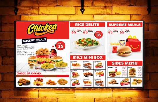 Design Perfect Digital Menu Board, Tv Screen Menu | Legiit