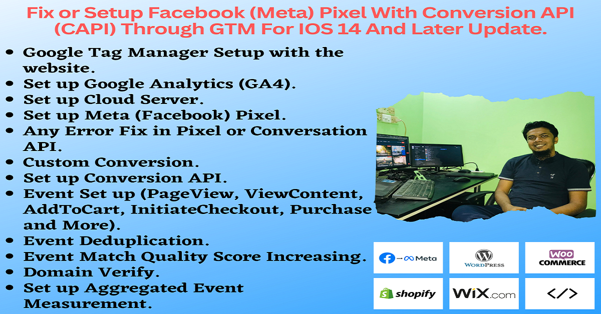 CAPI Setup/fix, Meta Conversion API Pixel Tracking | Legiit