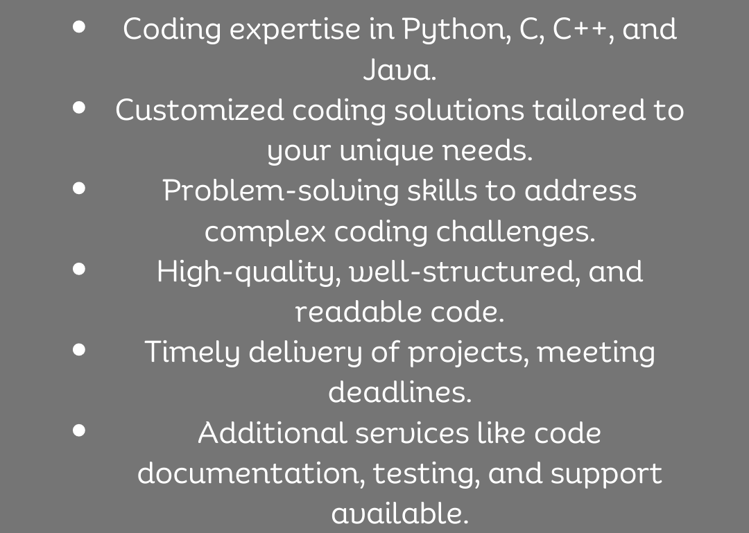 Expert Coding Solution In Java, Python, C And More | Legiit Expert Coding Solution In Java, Python, C And More | Legiit
