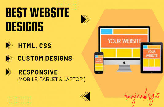 DESIGN ATTRACTIVE AND RESPONSIVE HTML AND CSS WEBSITE. | Legiit