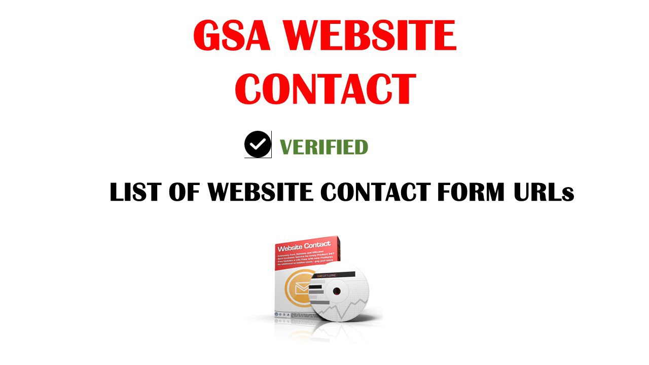 GSA WEBSITE CONTACT Verified URLs For Contact Form | Legiit