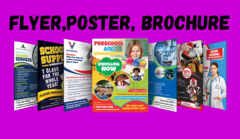 Design A Professional Flyer, Brochure, And Poster | Legiit