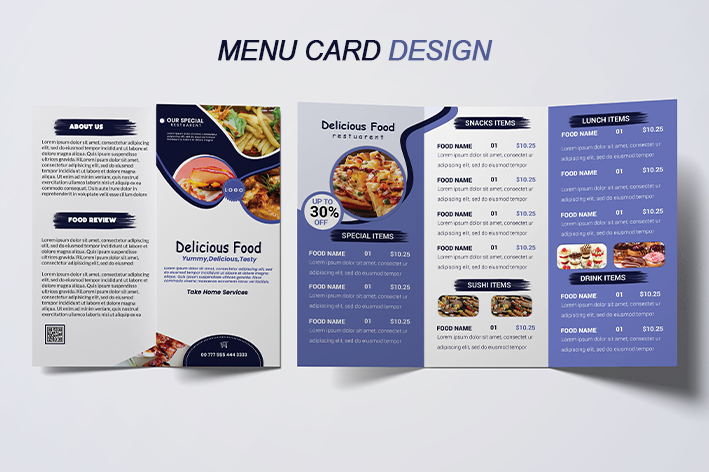 Creative Menu Card Design. | Legiit