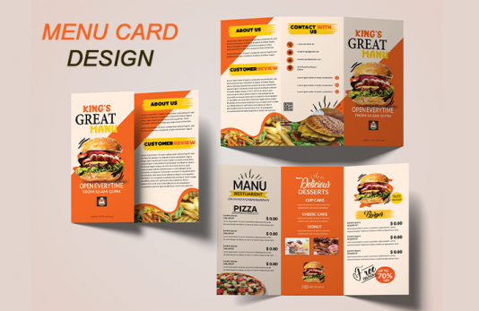 Creative Menu Card Design. | Legiit