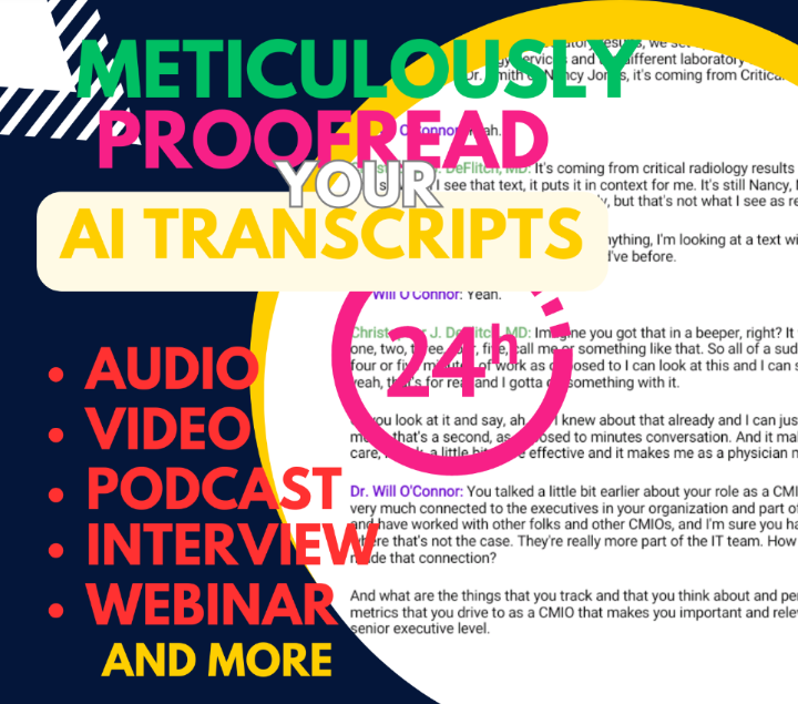 Professionally Proofread Your AI Transcript Files | Legiit