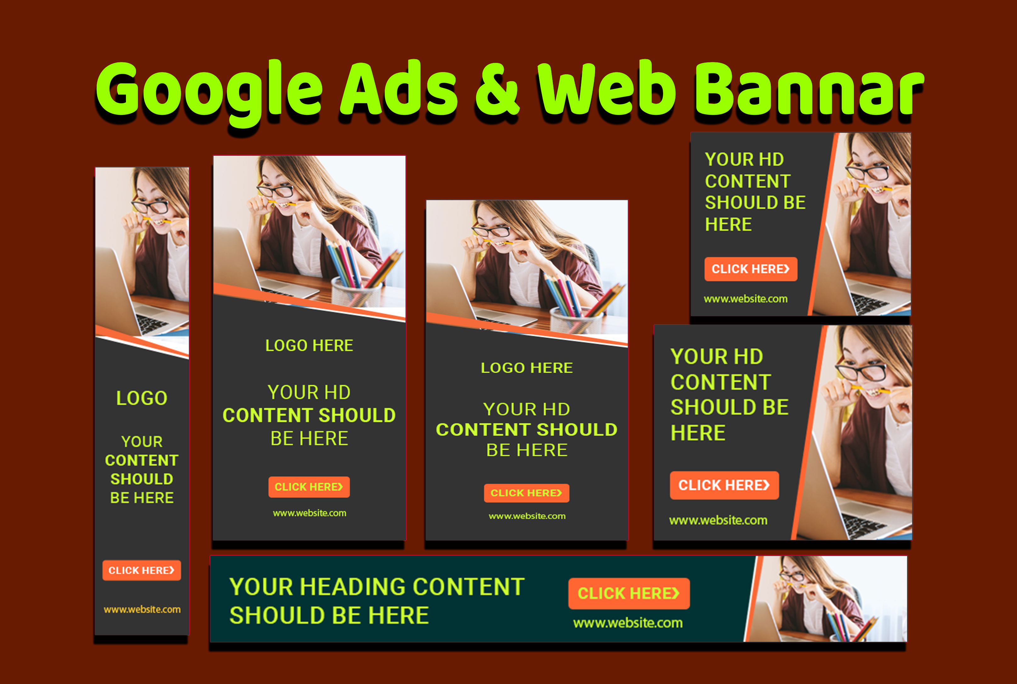 Web Banner Ads, Google Display Ads Design | Legiit