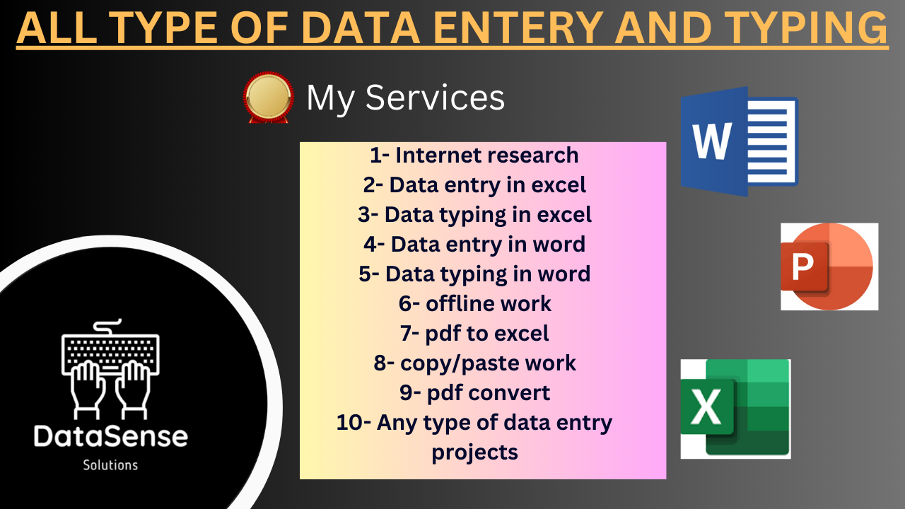 Data Entry And Data Typing | Legiit