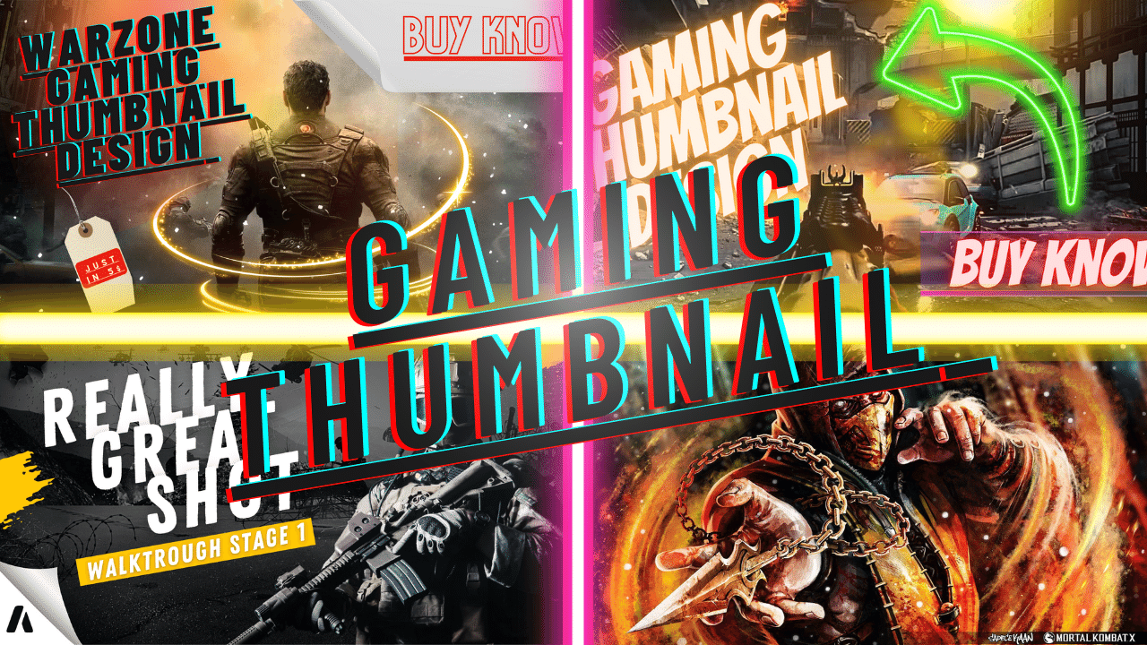 Design Eye Catching Gaming Thumbnail For YOUTUBE | Legiit