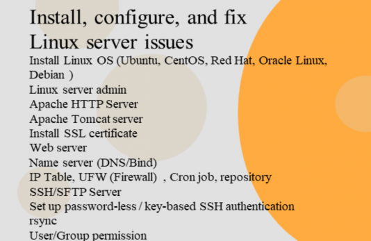 Install, Configure And Fix Linux Server Issues | Legiit