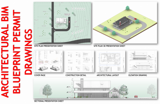 Create Architectural Bim Blueprint Permit Drawings | Legiit