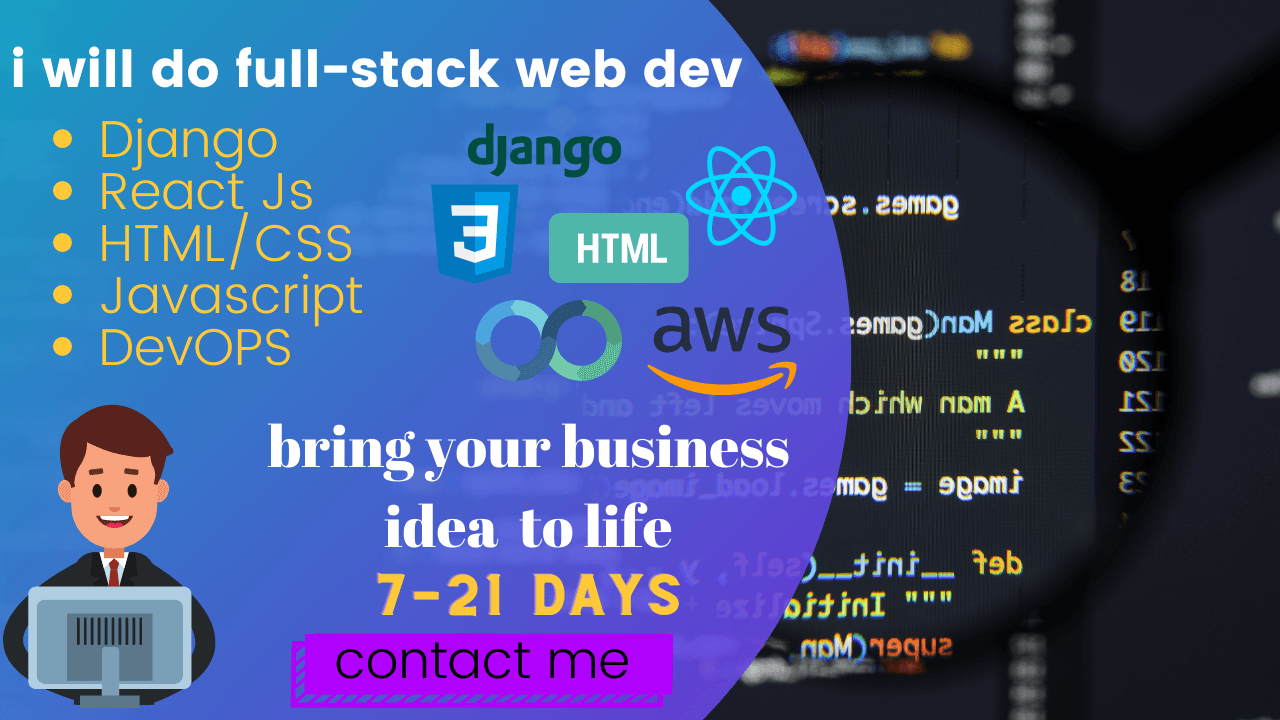 Full-stack Web Developer Using Django And React JS | Legiit